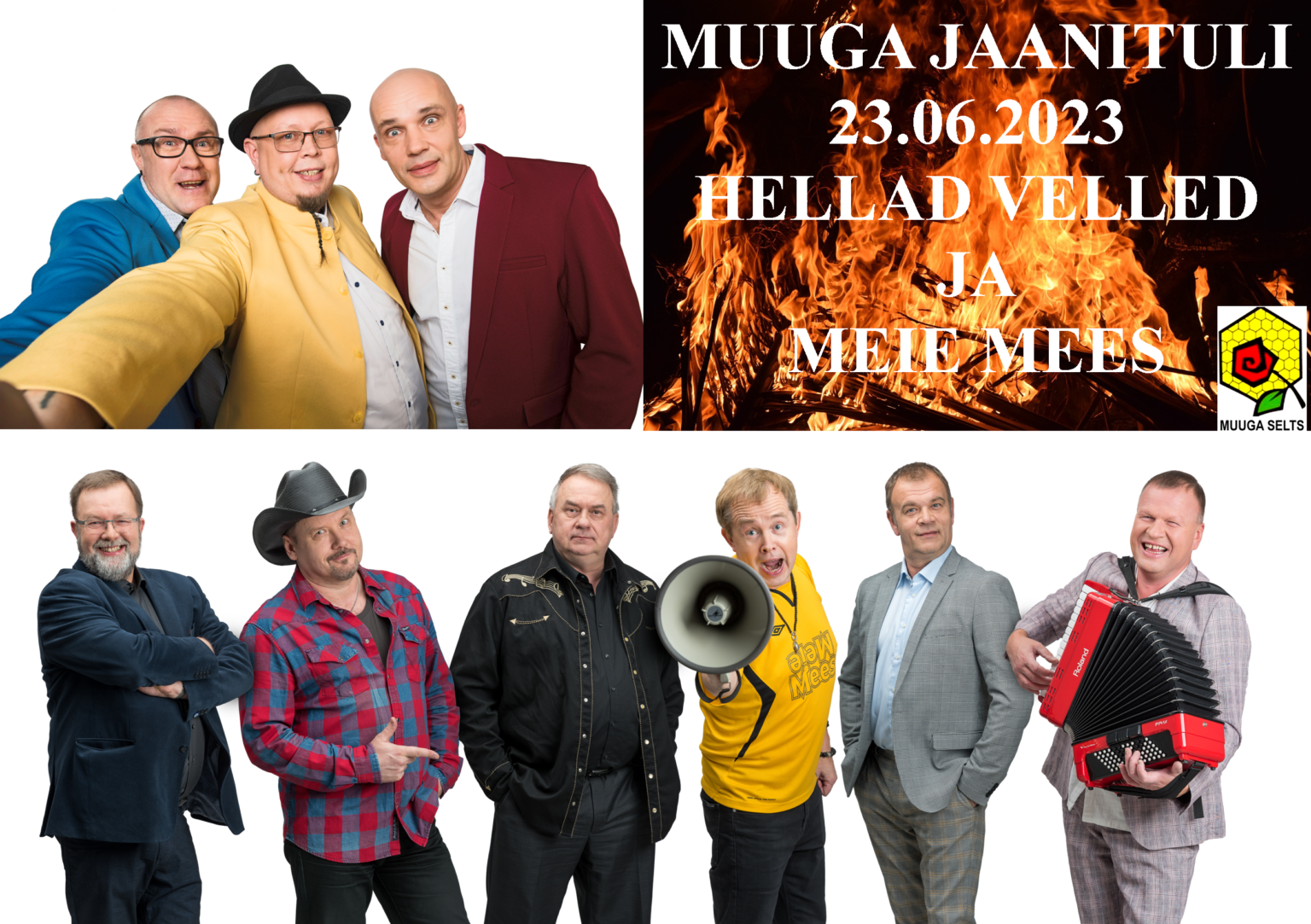 Muuga jaanituli 2023, esinevad Hellad Velled ja Meie Mees – MUUGA SELTS